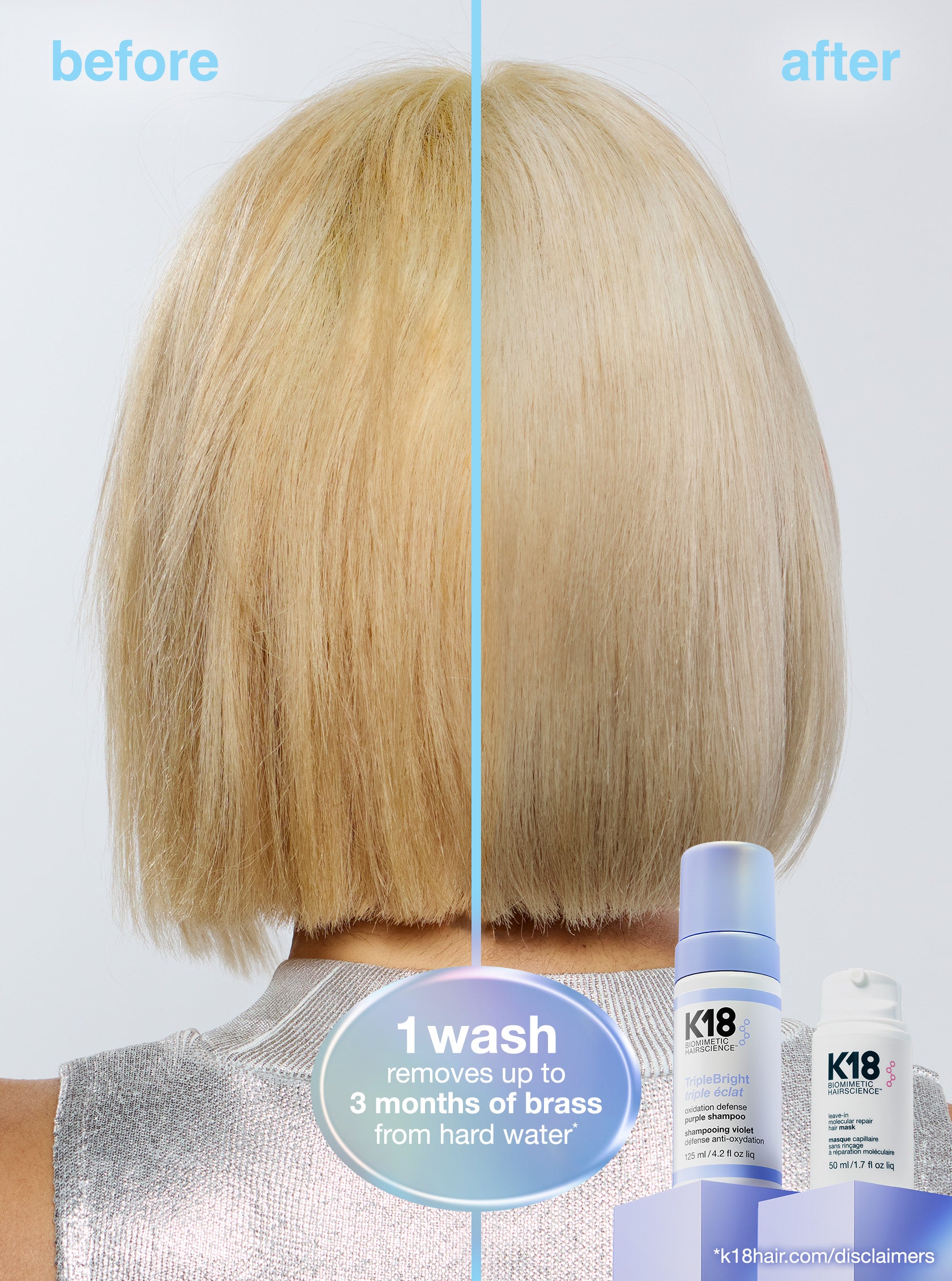 TripleBright Oxidation Defense Purple Shampoo | K18 Hair